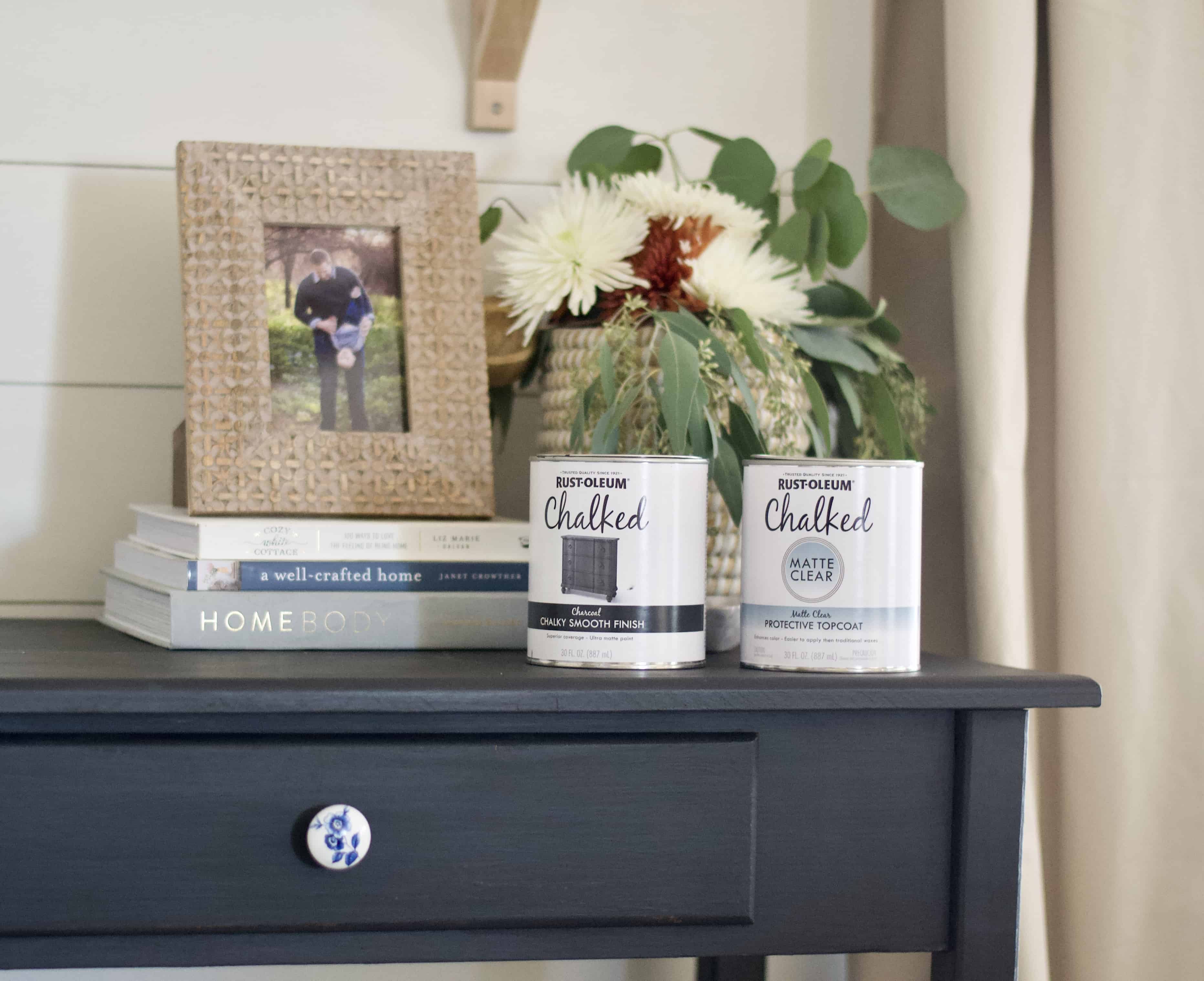 Thrifted Desk Makeover With Rustoleum Chalk Paint The Collected House Thrifted Desk Makeover With Rustoleum Chalk Paint The Collected House
